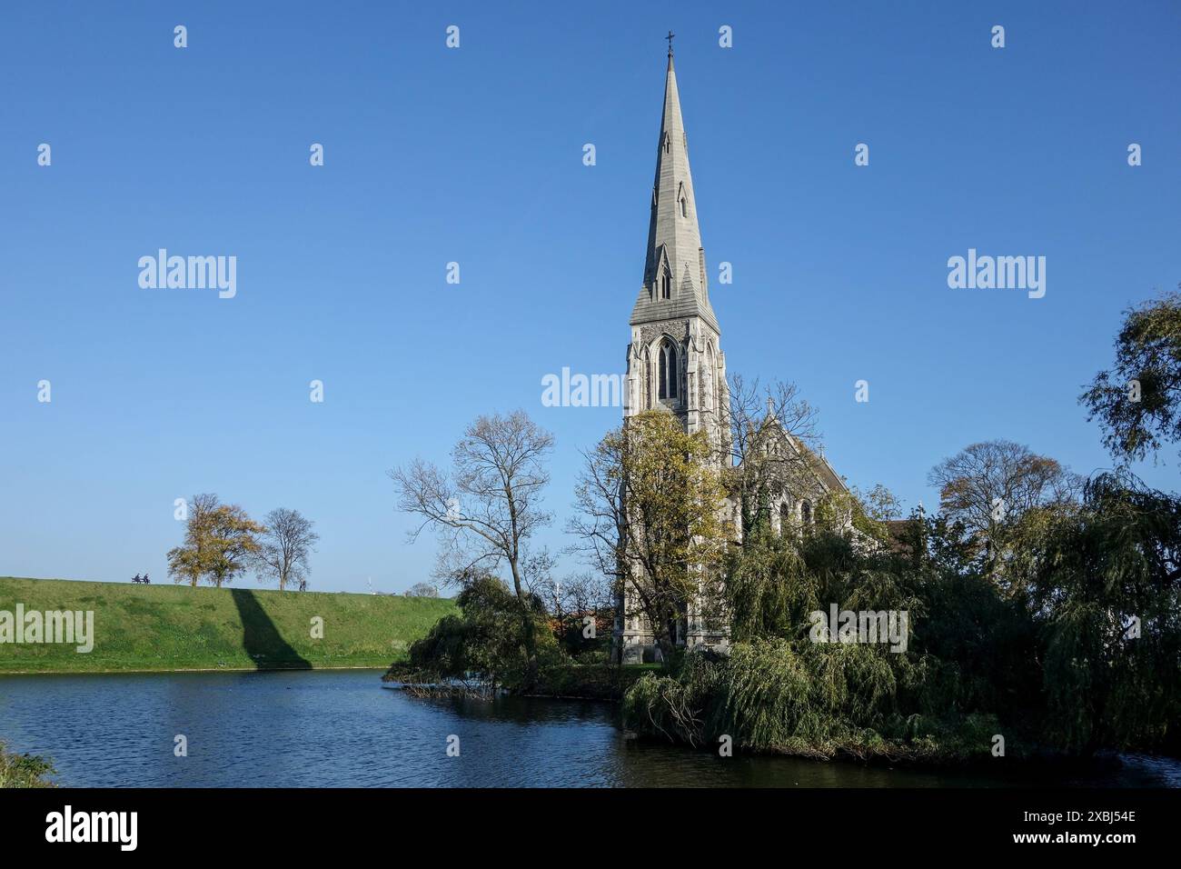 St Alban Church (Sankt Albans Kirke) in Copenhagen, Denmark with ...