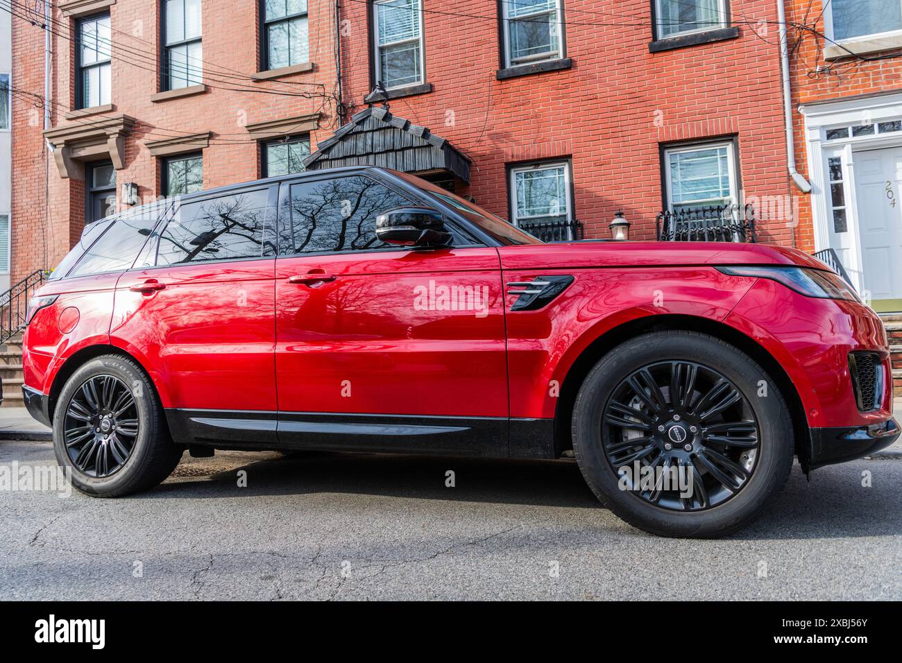 New York City, USA - April 01, 2024: 2019 Land Rover Range Rover Sport ...
