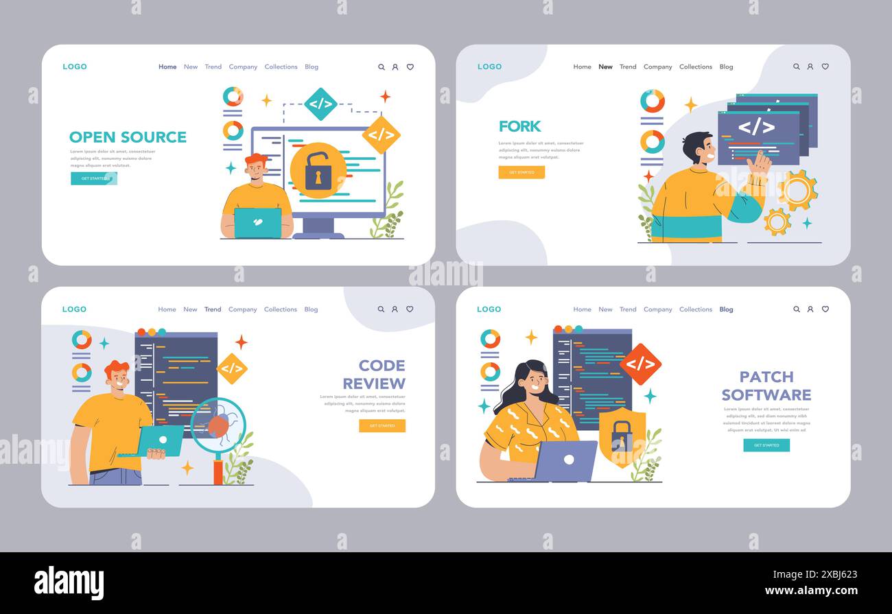 Open Source Web Banner Or Landing Page Set Software With Code Available For Use Modification