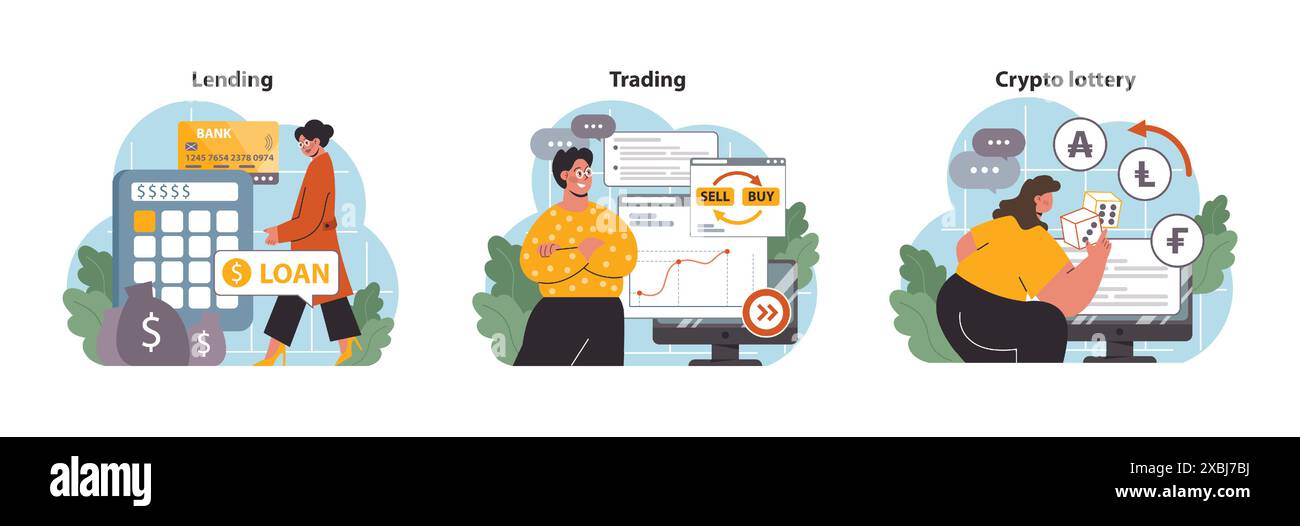 Defi Decentralized Finance Set Smart Distributed Ledger Technologies For Lending Investing