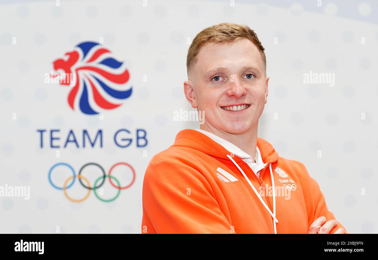Joe Litchfield during a Team GB kitting out session ahead of the 2024 ...