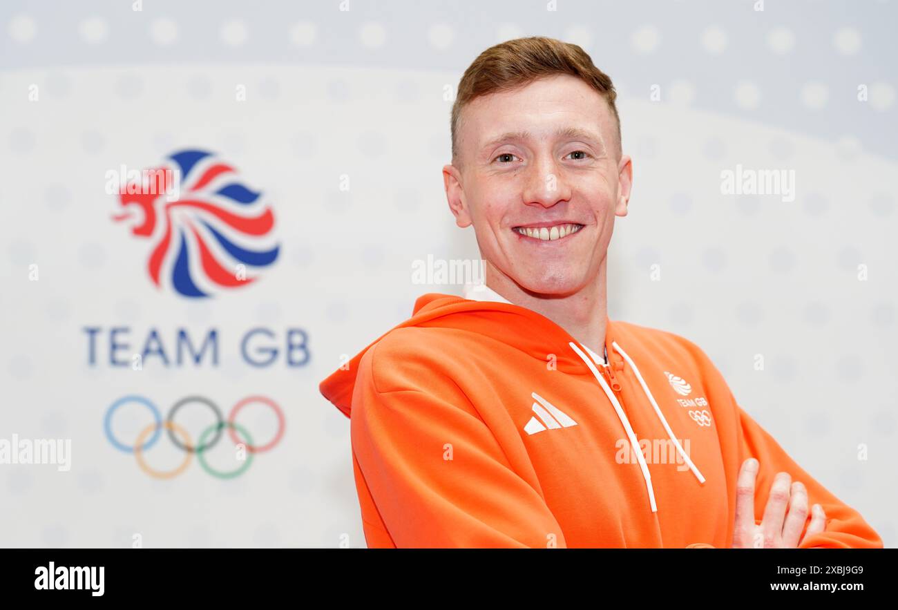 Max Litchfield during a Team GB kitting out session ahead of the 2024 ...