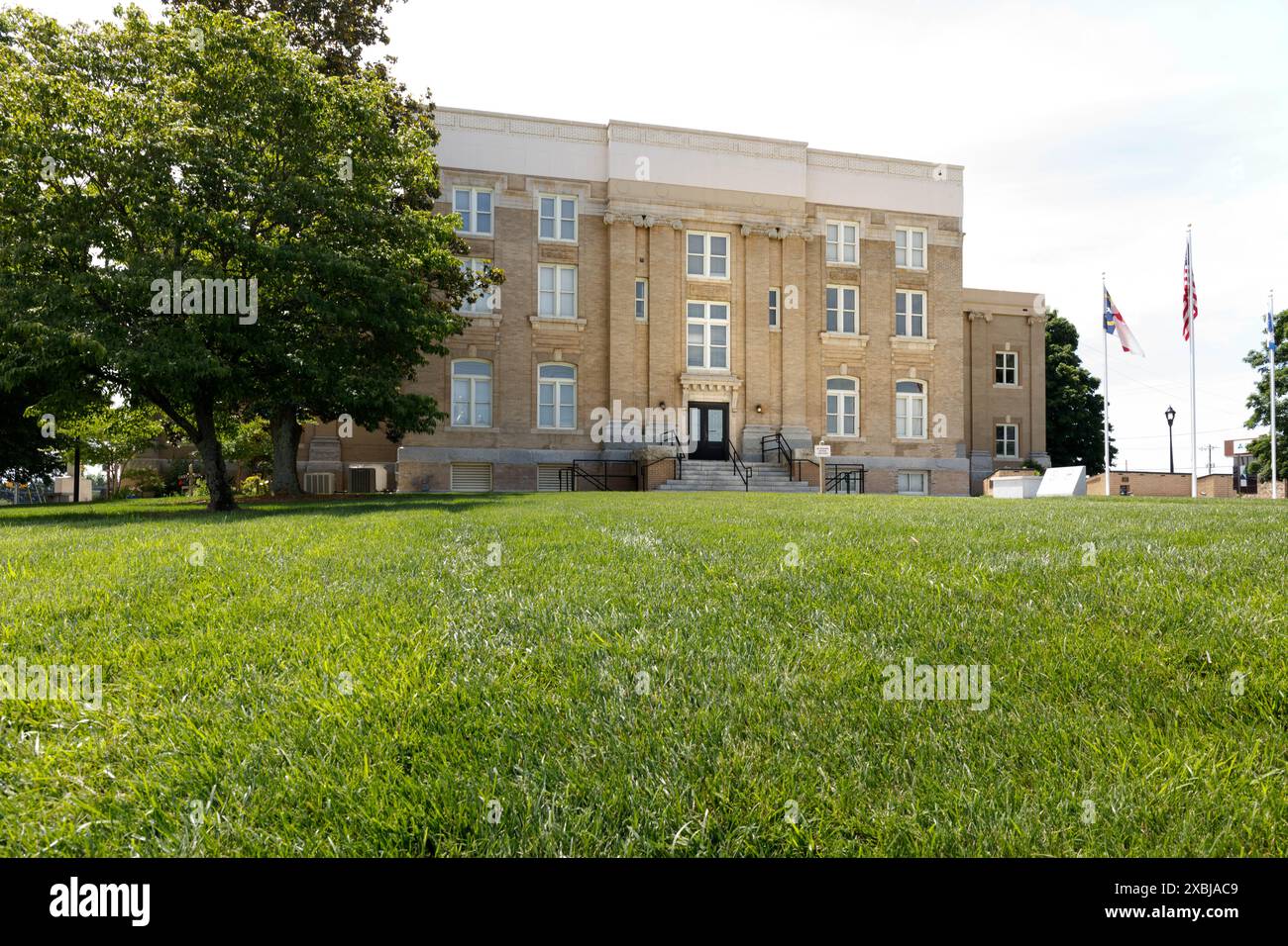 Dobson, NC, USA-June 1, 2024: The Surry County Courthouse was designed ...
