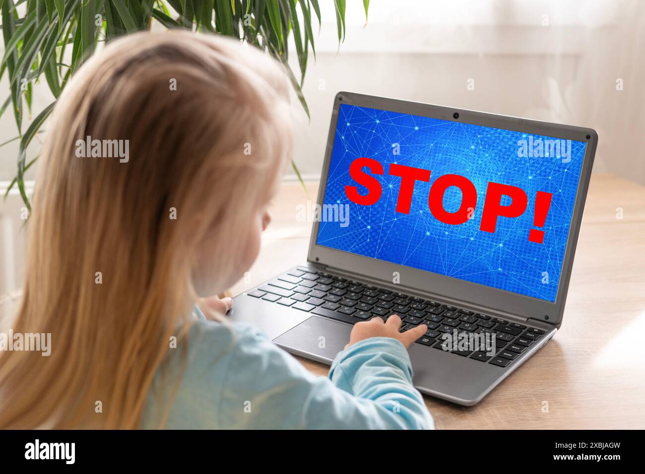 child, preschool girl using computer, stop internet, Learning through ...