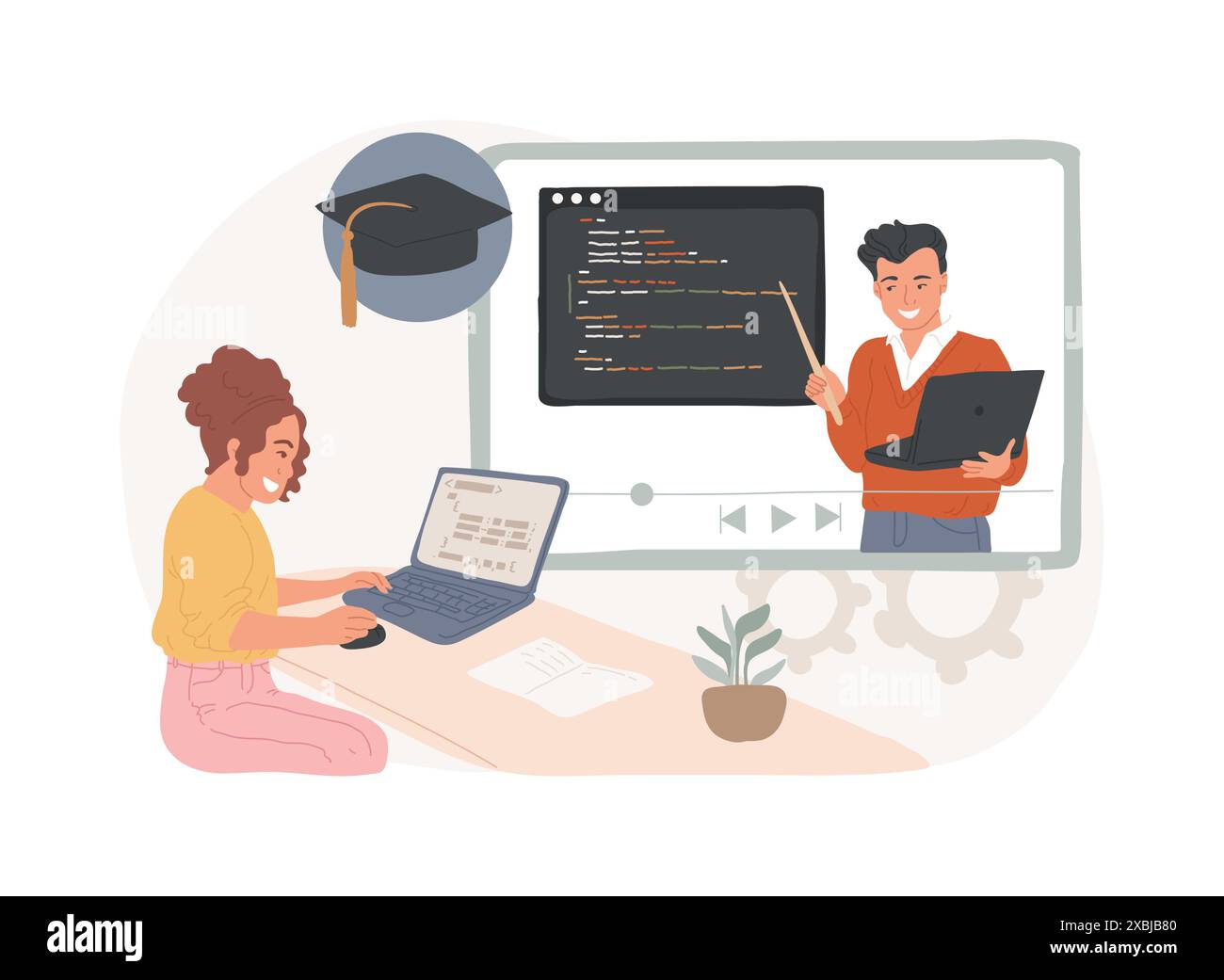 Online IT courses isolated concept vector illustration Stock Vector ...