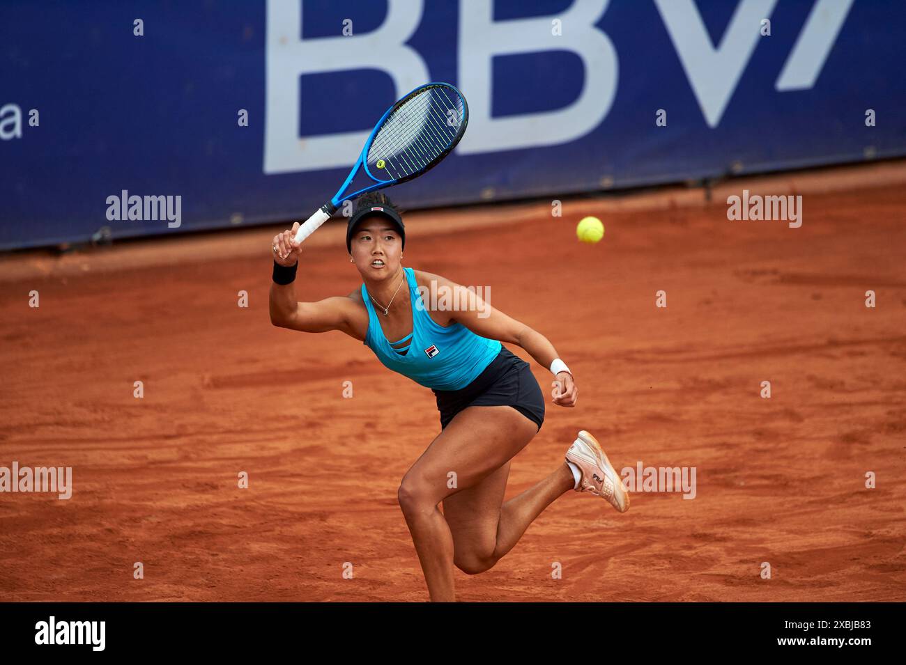 Ann Li from USA in action during the BBVA Open Internacional of ...