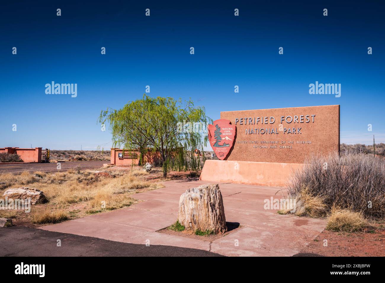 Petrified Forest, Arizona USA - March 19, 2017: Entrance sign for ...