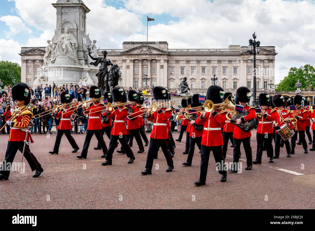 The Band Of The Welsh Guards Take Part In The Changing of The Guard ...