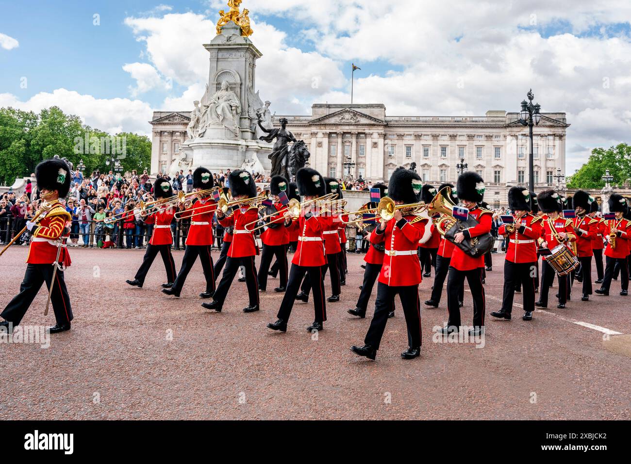 The Band Of The Welsh Guards Take Part In The Changing of The Guard ...