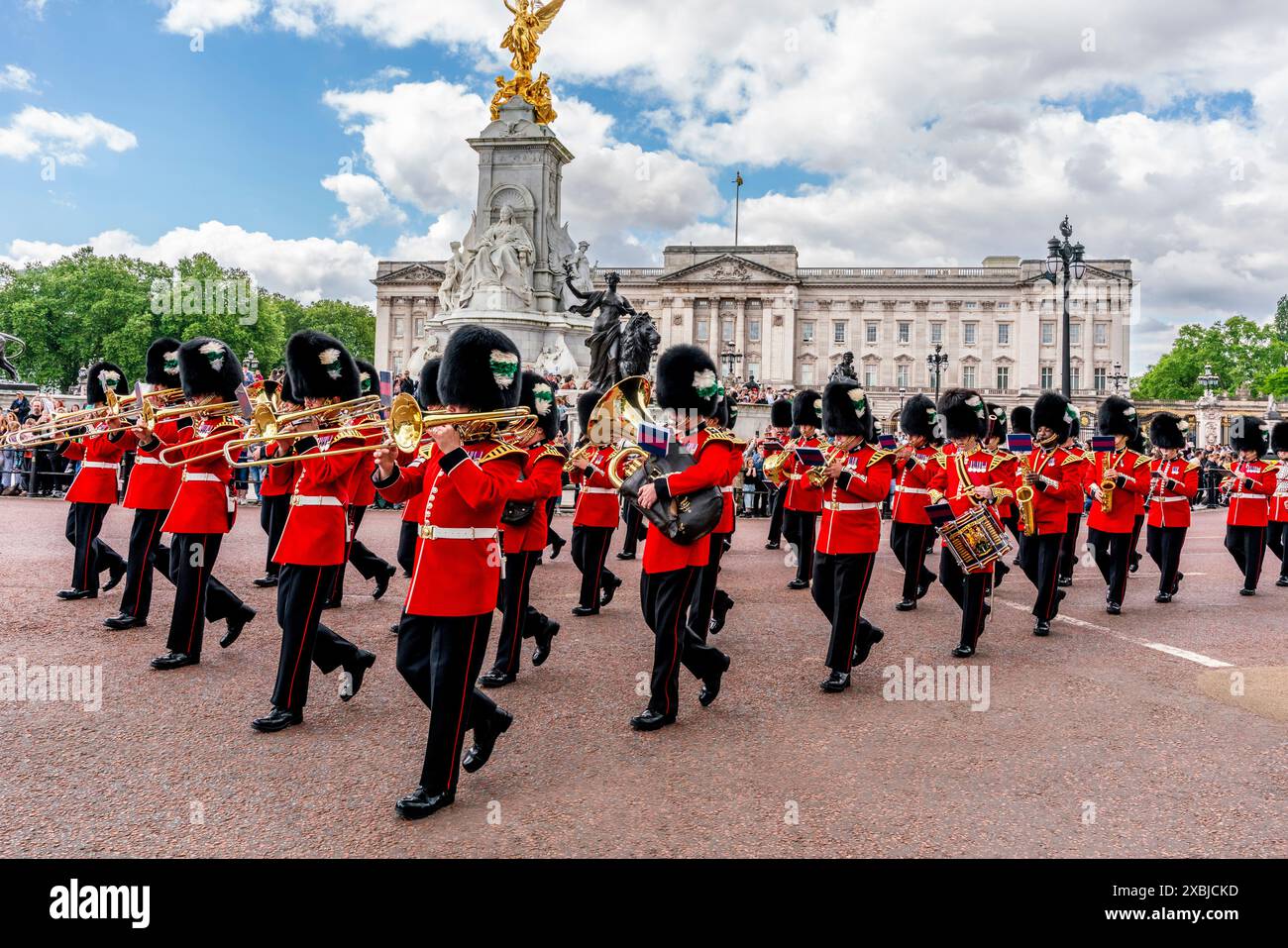 The Band Of The Welsh Guards Take Part In The Changing of The Guard ...