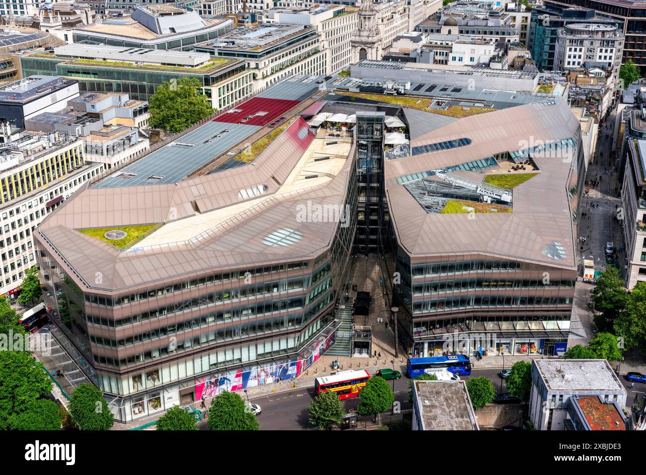 An Aerial View of One New Change Shopping Centre, London, UK Stock ...