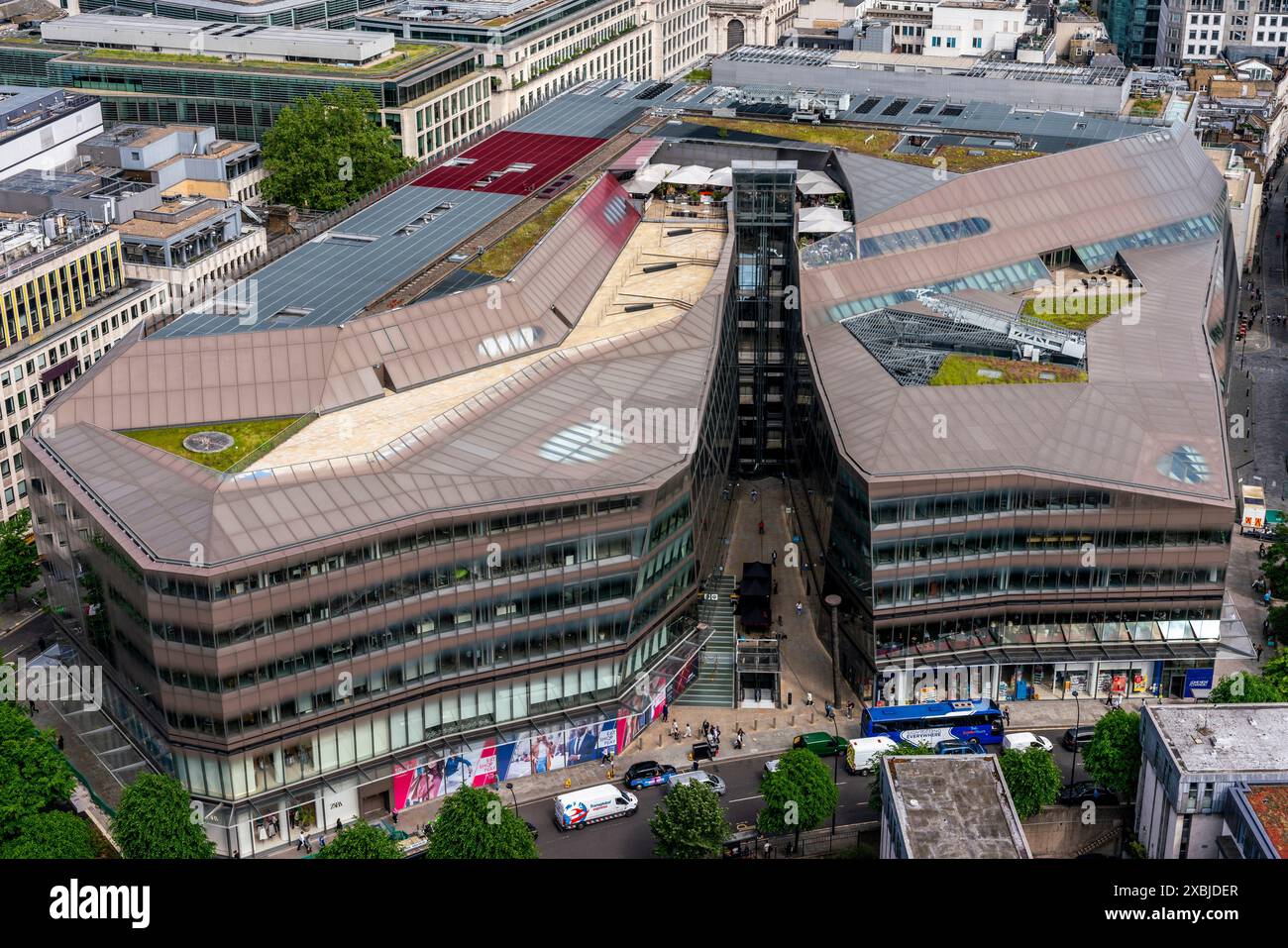 An Aerial View of One New Change Shopping Centre, London, UK Stock ...