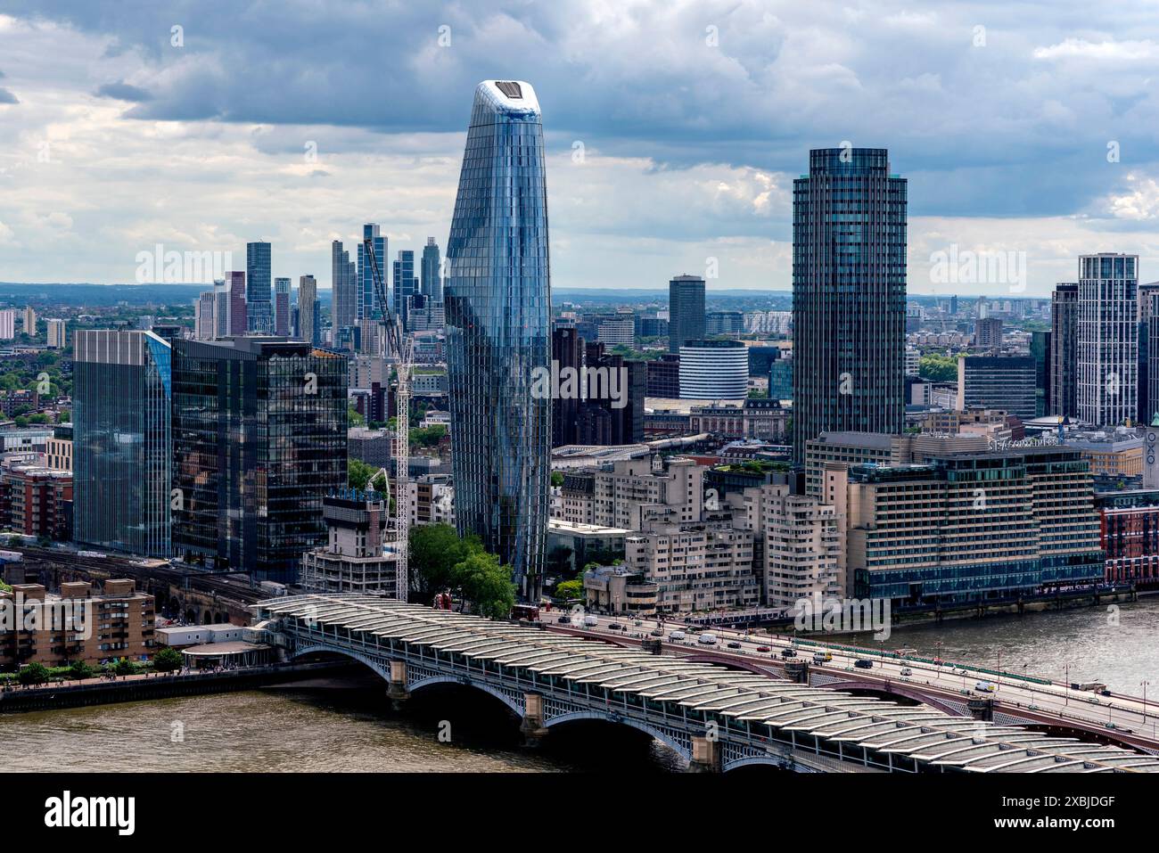 A View Looking Towards The Southbank, River Thames and One Blackfriars ...