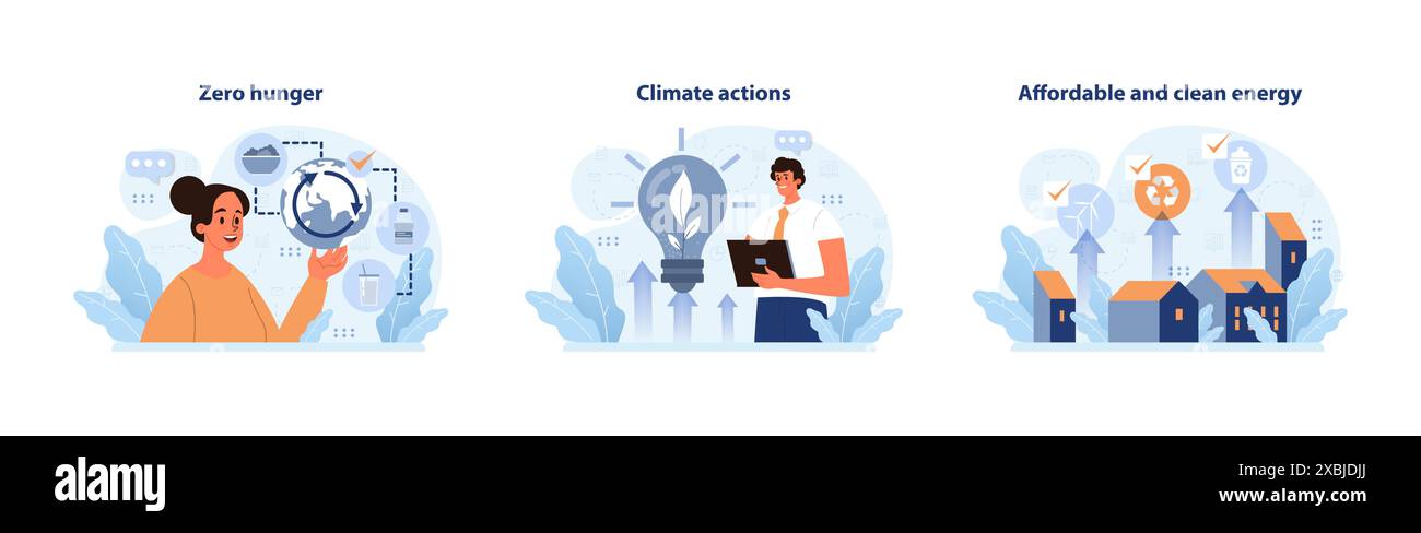 SDG or sustainable development goals set. Global target for better ...