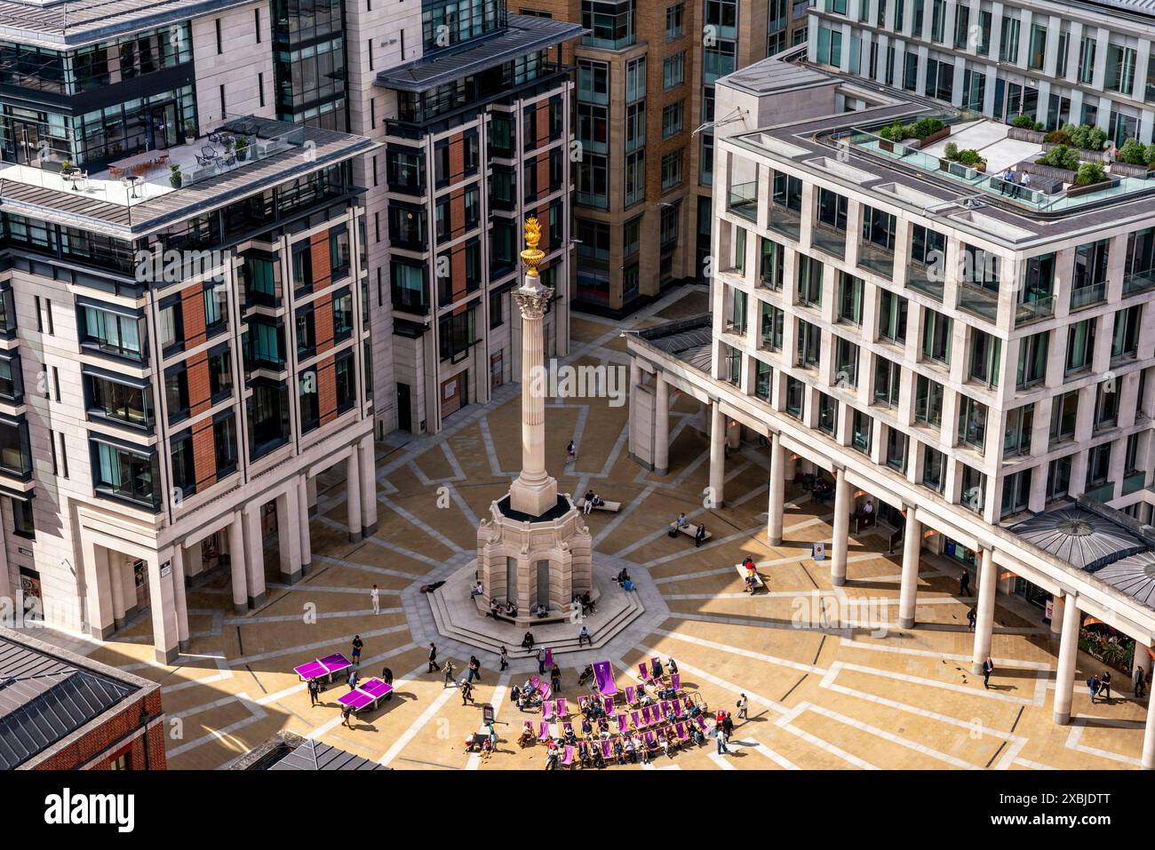 An Aerial View of Paternoster Square, City of London, London, UK Stock ...