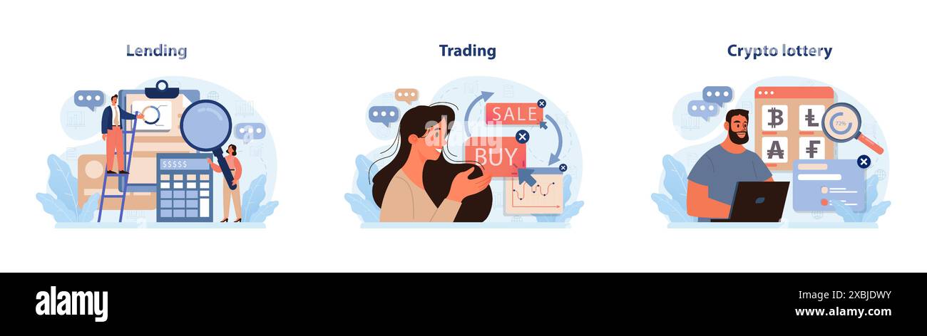 Defi Decentralized Finance Set Smart Distributed Ledger Technologies For Lending Investing