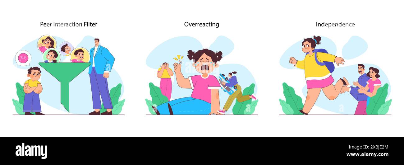 Overprotective parent Stock Vector Images - Alamy