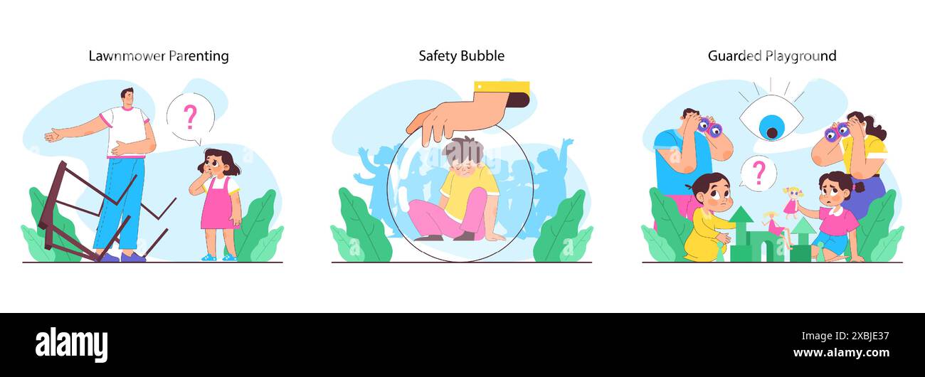 Overprotective parent Stock Vector Images - Alamy