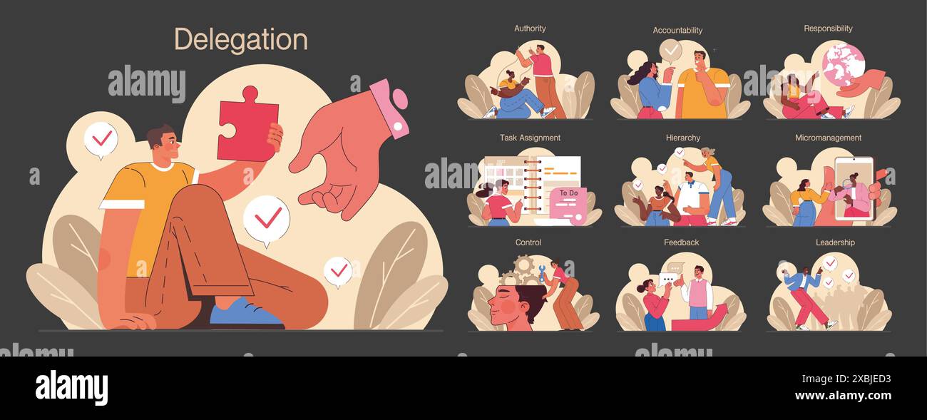 Delegate mode; Stock Vector Images - Alamy