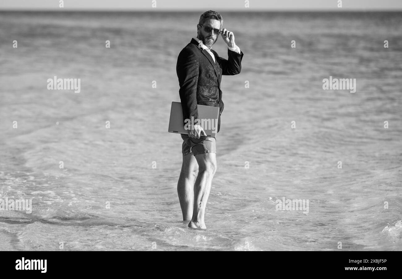 Summer business freelancer business Black and White Stock Photos ...