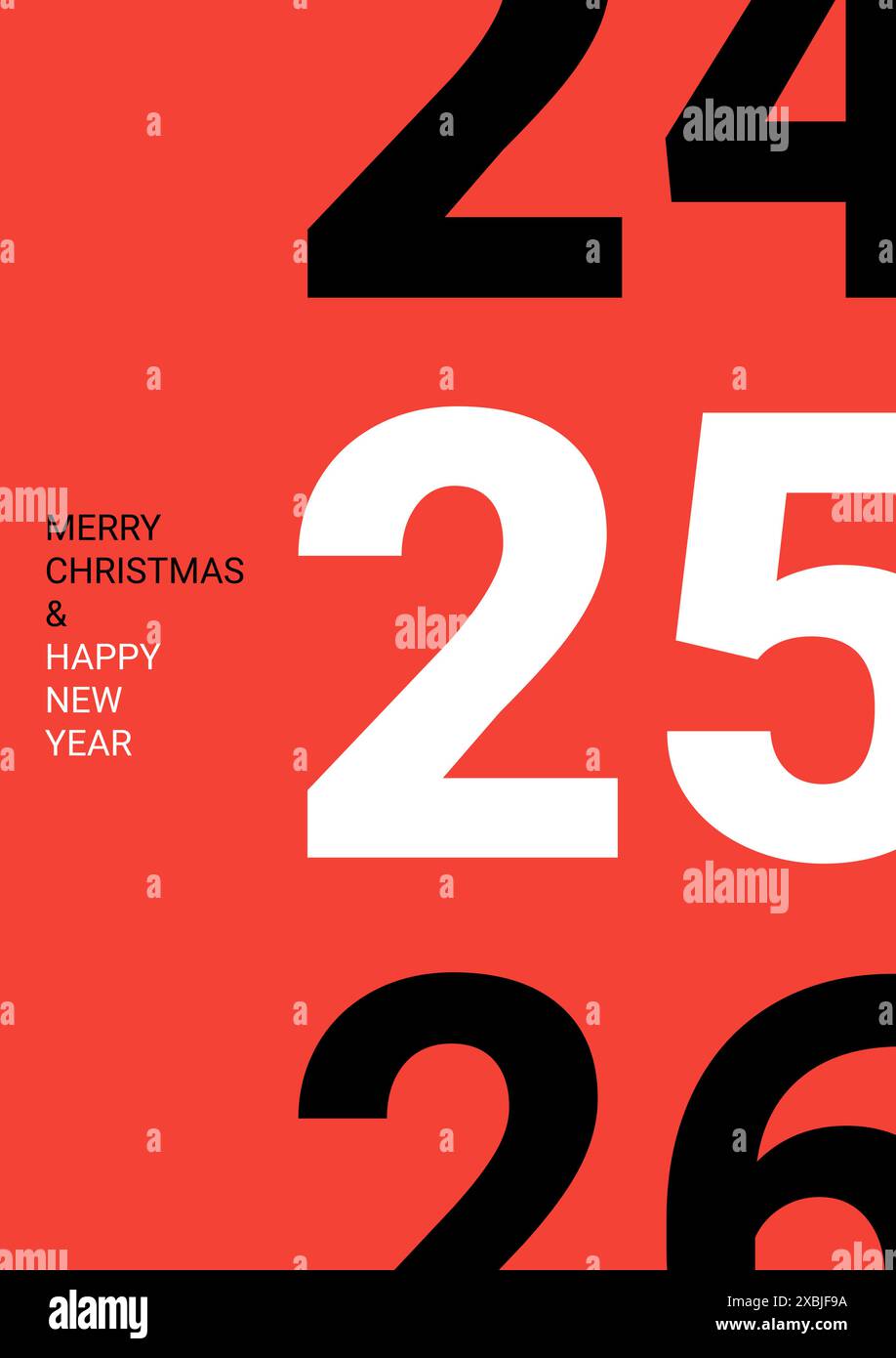 2025 New Year poster, Design templates. For celebration and season ...