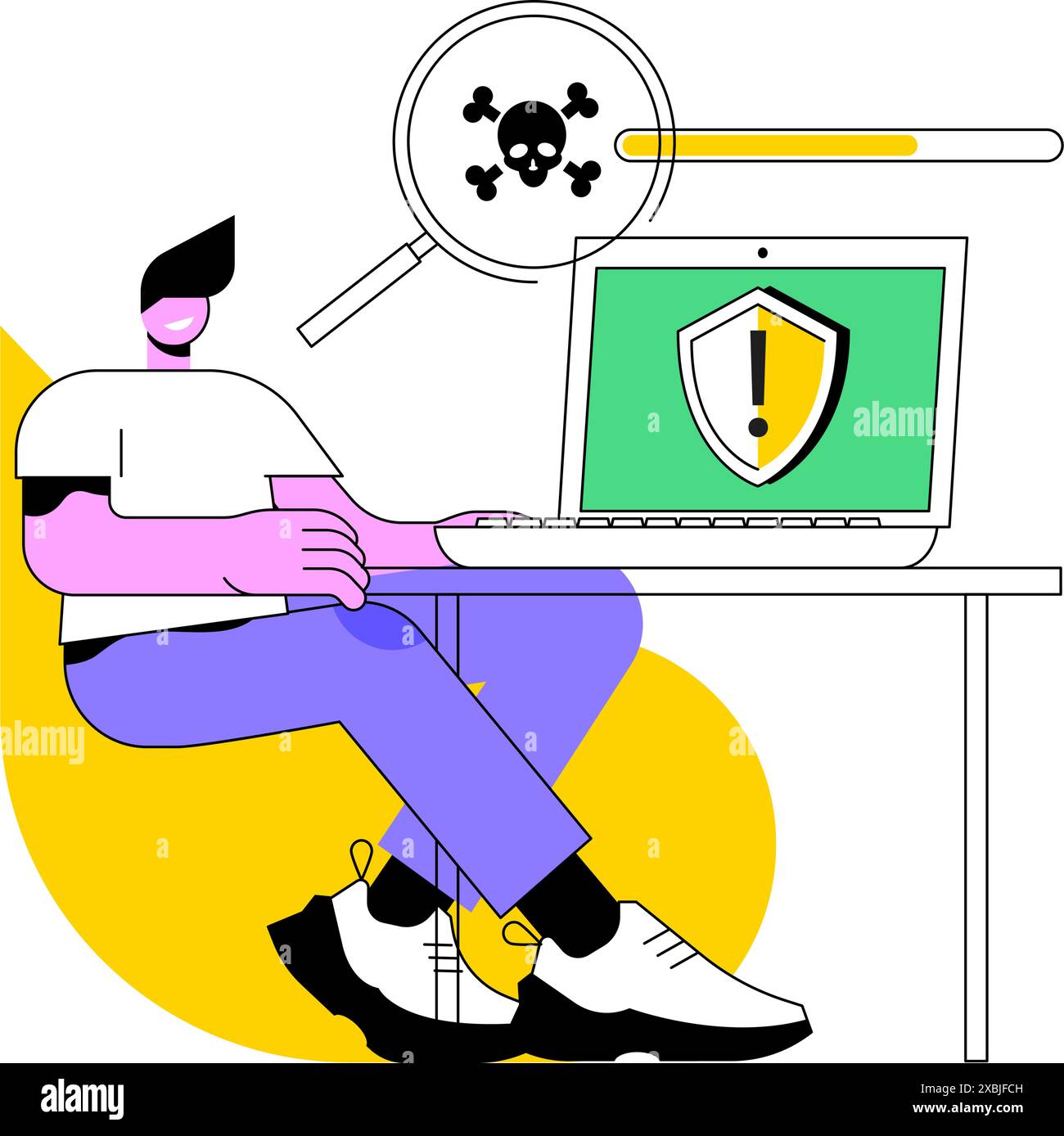 Antivirus Software Isolated Cartoon Vector Illustrations Stock Vector
