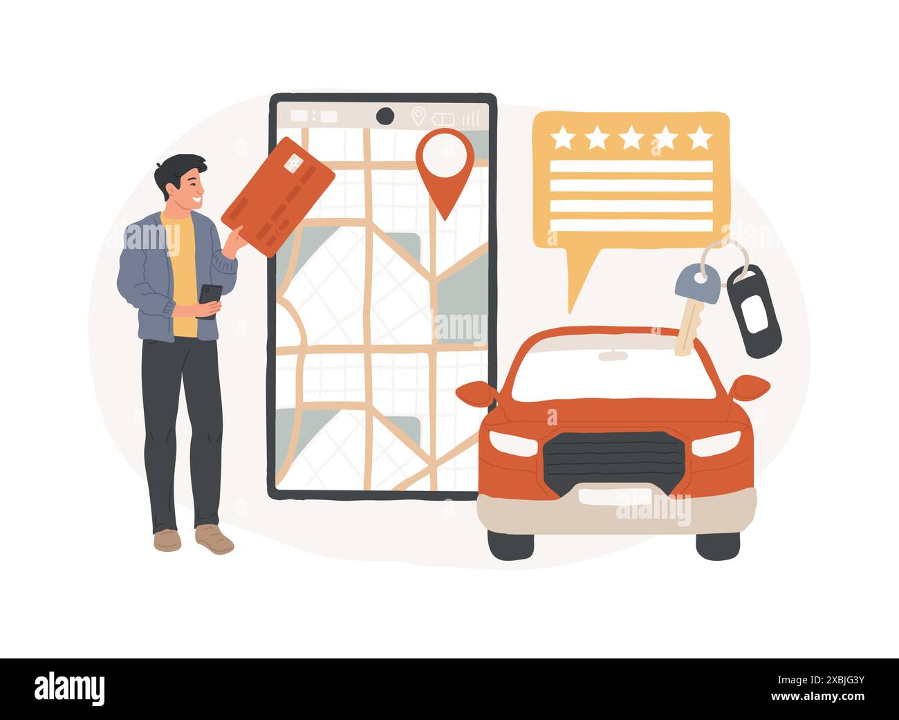 Carsharing service isolated concept vector illustration Stock Vector ...