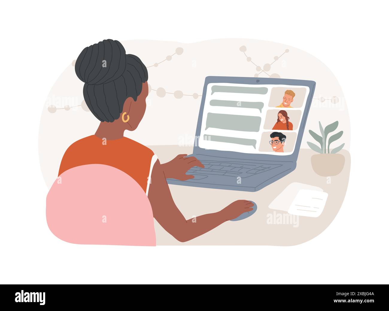 Student chat isolated cartoon vector illustrations Stock Vector Image ...