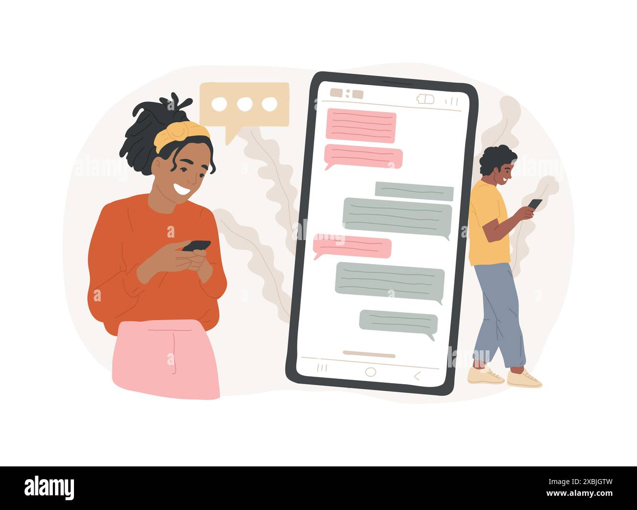 Messaging application isolated concept vector illustration Stock Vector ... Messaging application isolated concept vector illustration Stock Vector ...