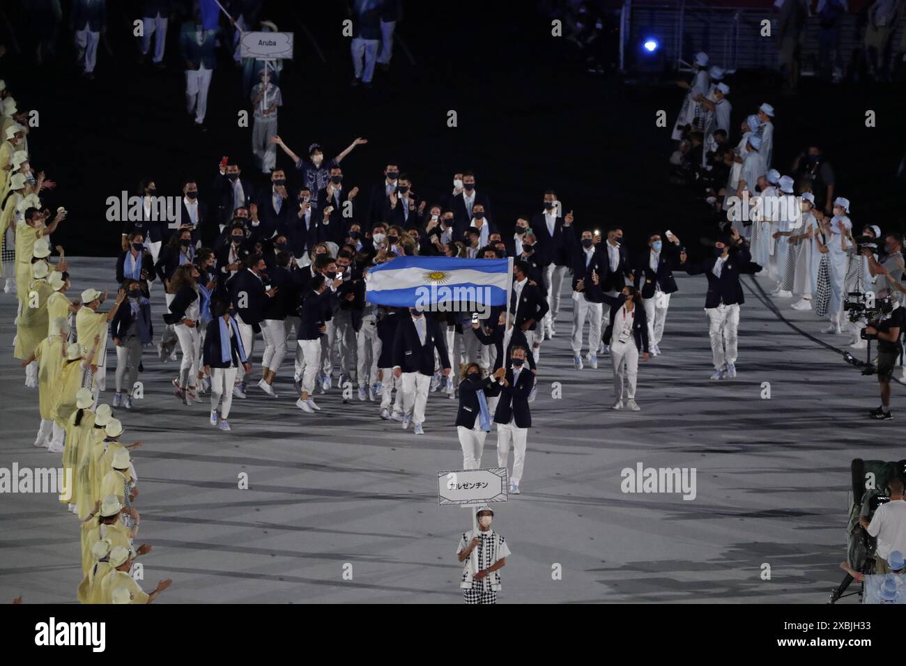 Opening of the Tokyo Olympic Games, parade of delegations Stock Photo ...