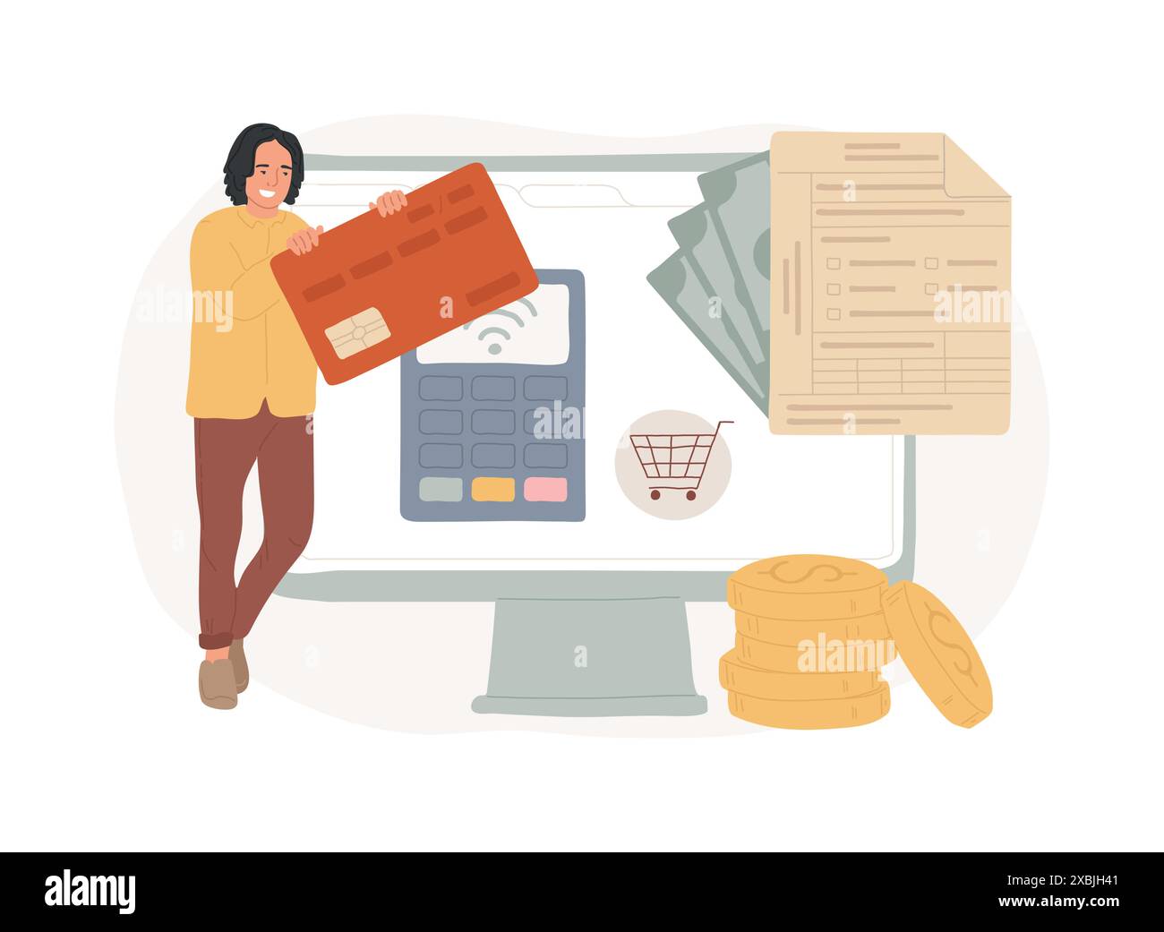 Debit card isolated concept vector illustration Stock Vector Image ...