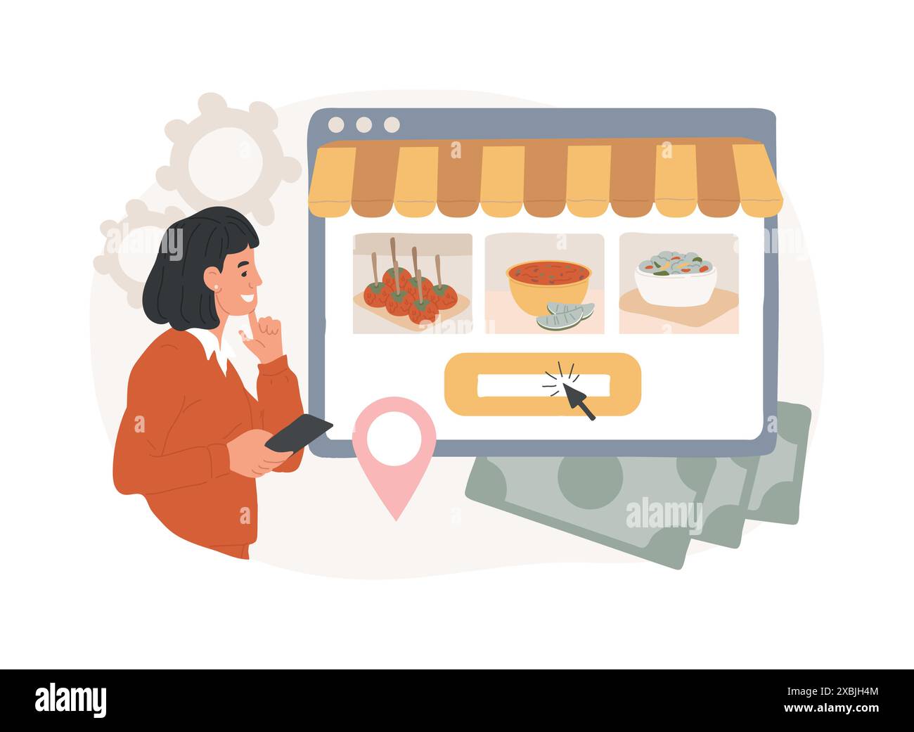Online order isolated concept vector illustration Stock Vector Image ...