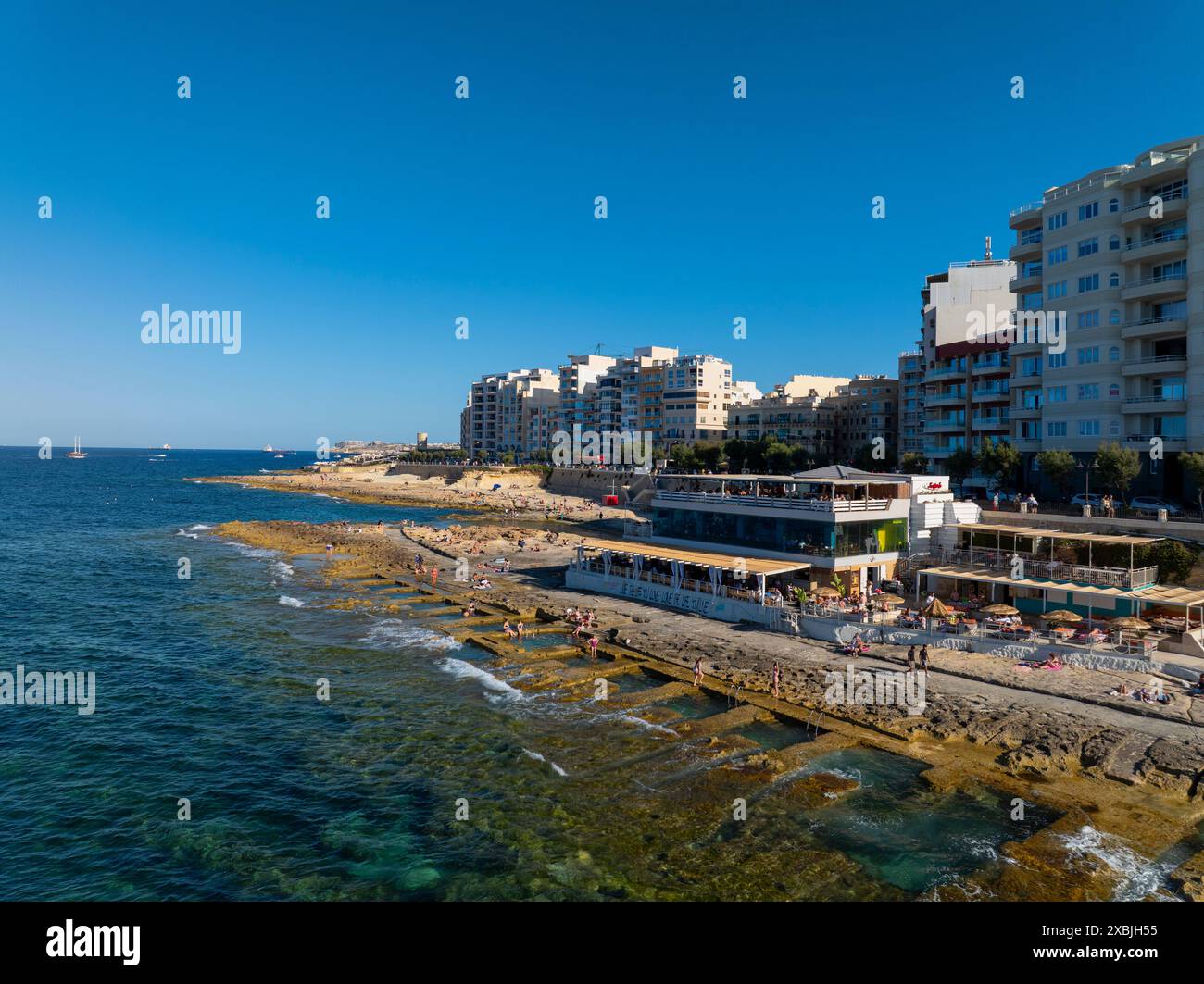 aerial View of the Roman Baths in Malta. Sliema Stock Photo - Alamy