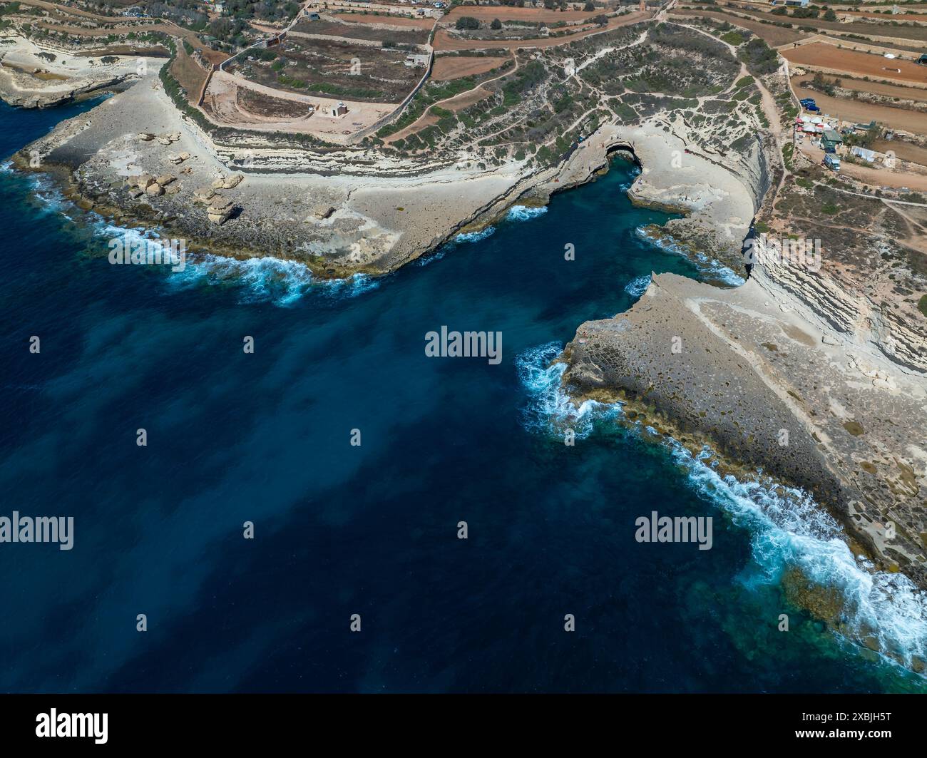 Birds eye view of St Peter's Pool beach Beautiful and famous St. Peter ...