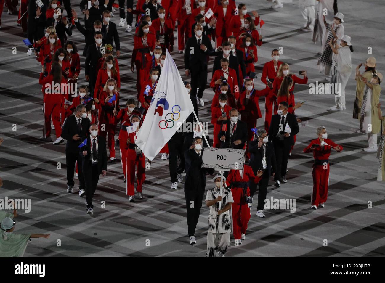 Opening of the Tokyo Olympic Games, parade of delegations Stock Photo ...