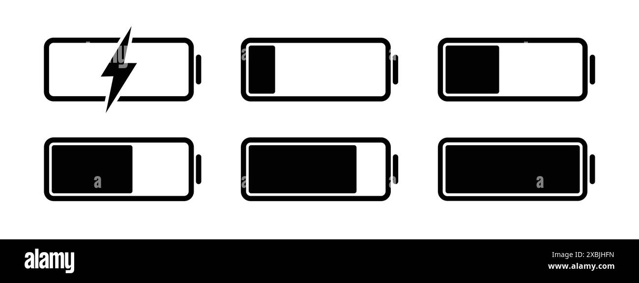 Battery charge indicator icon. White background. Vector illustration ...