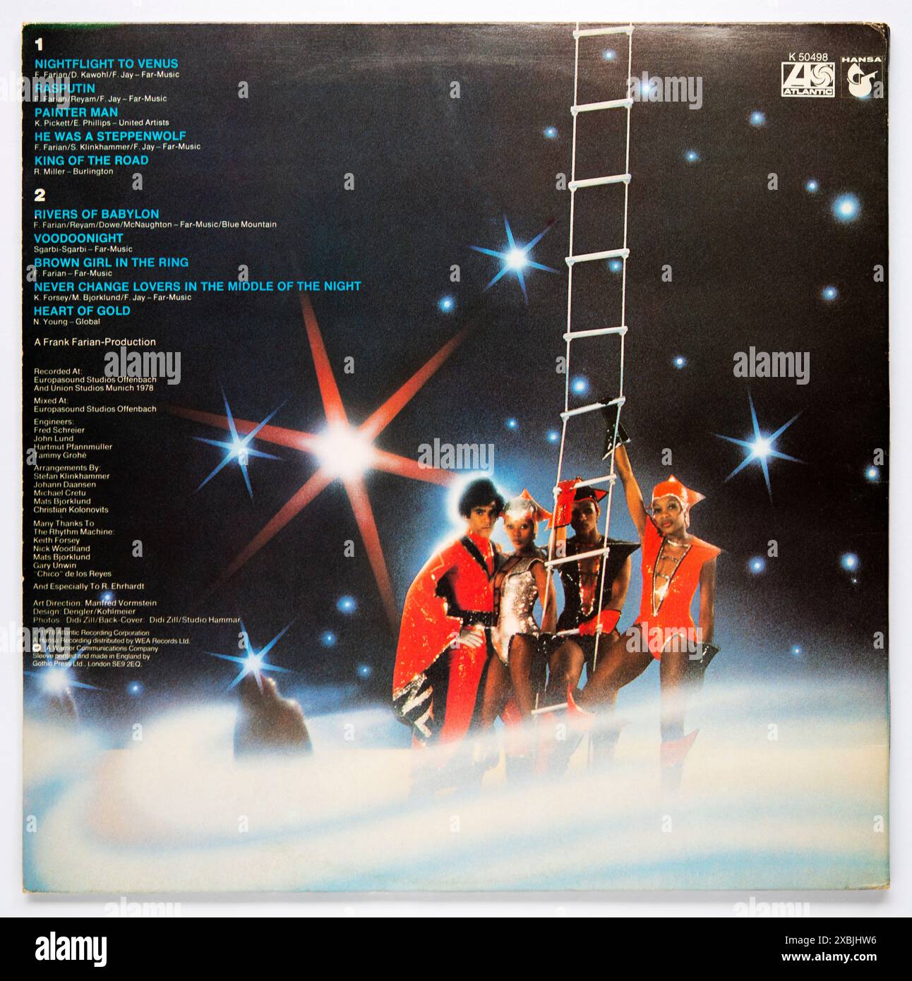 Back cover of Nightflight to Venus, the third studio album by Boney M ...