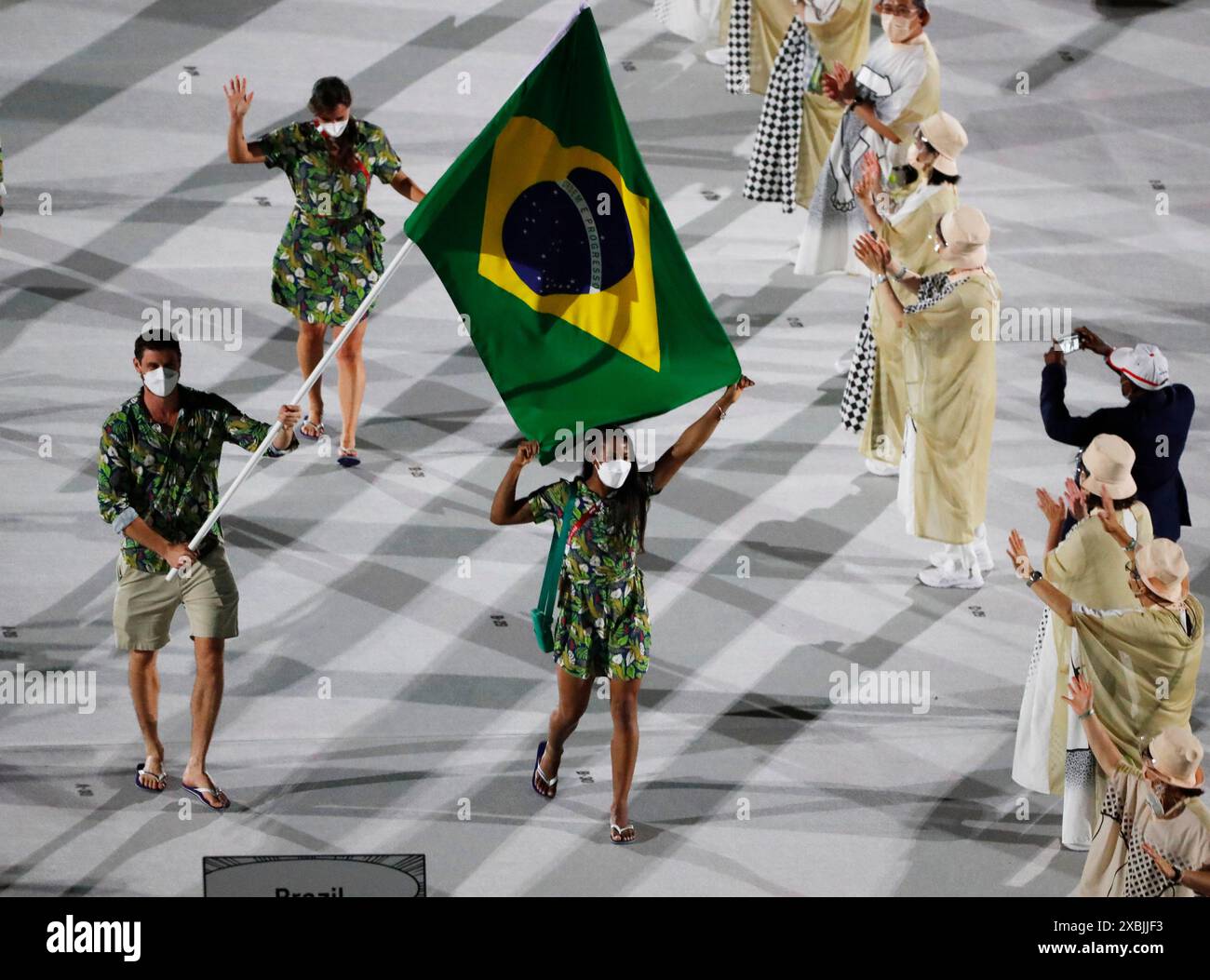 Opening of the Tokyo Olympic Games, parade of delegations Stock Photo ...