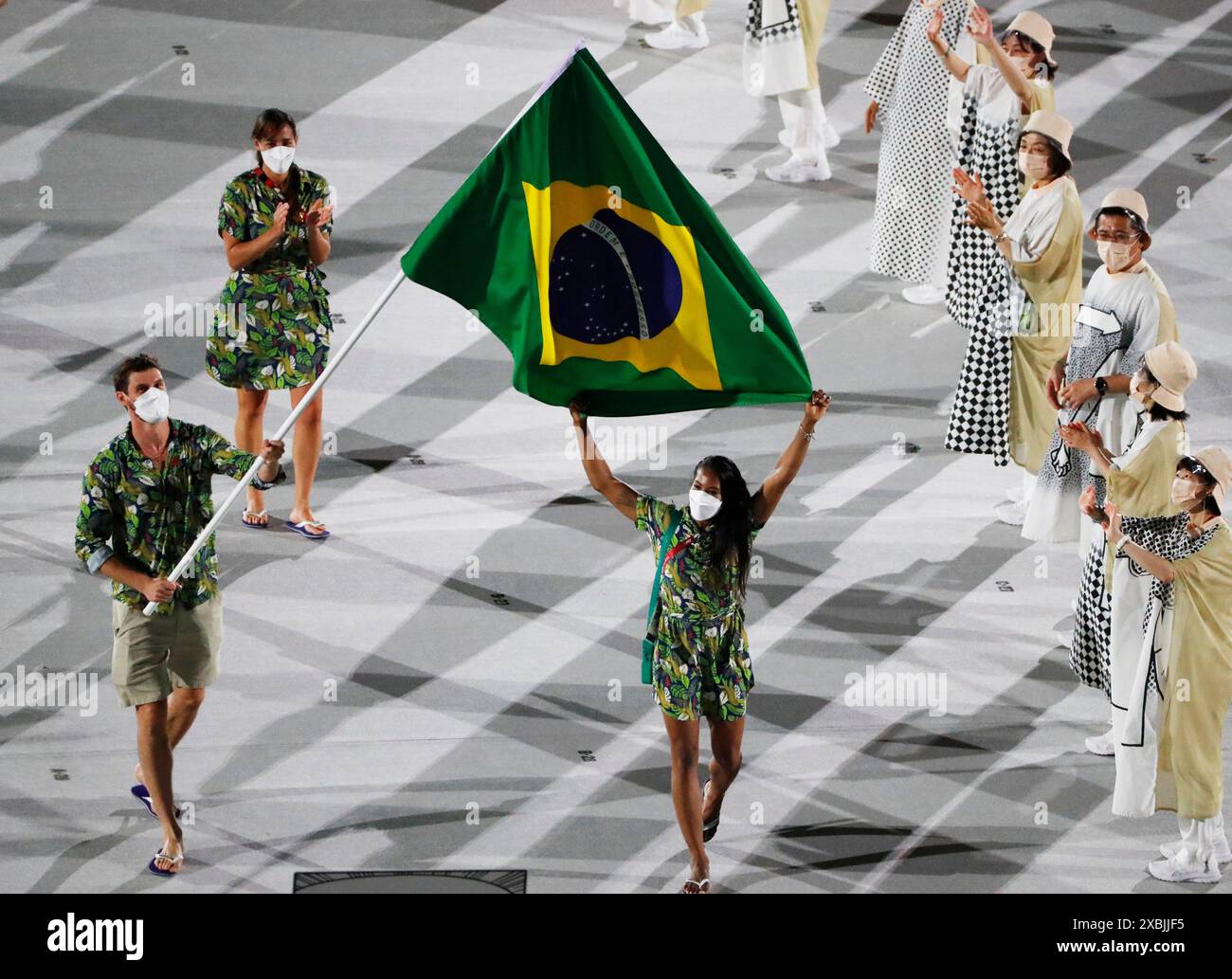 Opening of the Tokyo Olympic Games, parade of delegations Stock Photo ...
