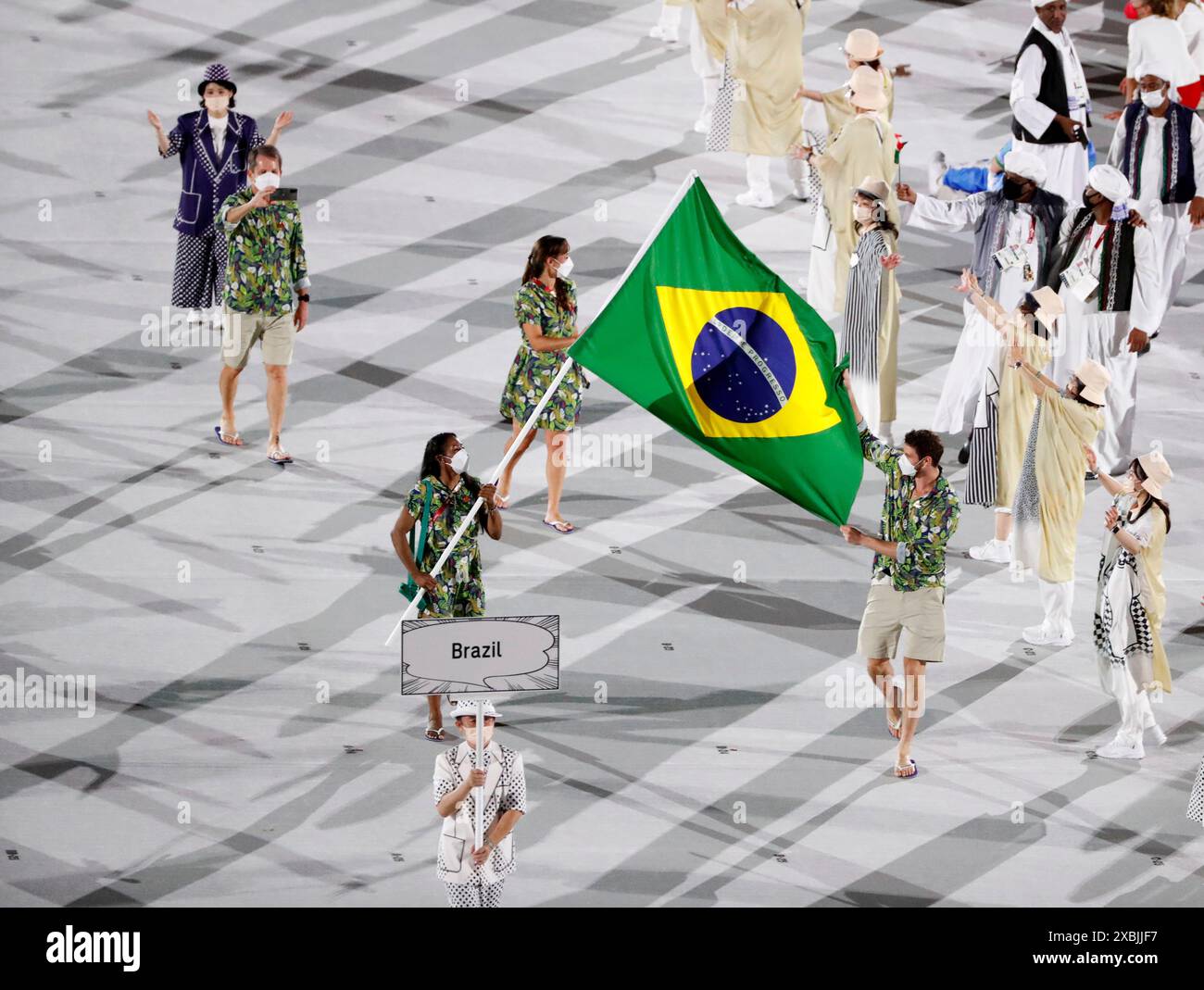 Opening of the Tokyo Olympic Games, parade of delegations Stock Photo ...