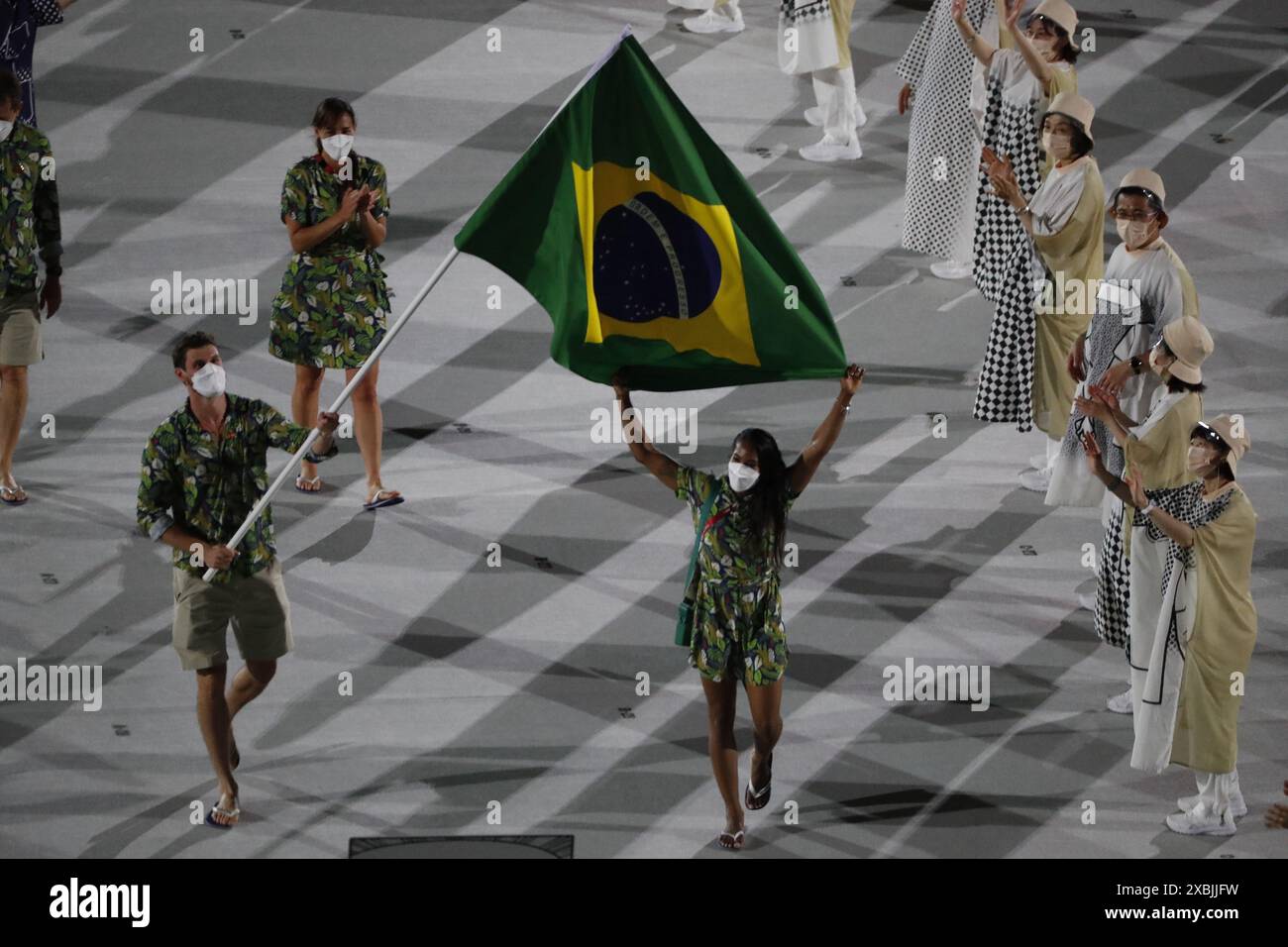Opening of the Tokyo Olympic Games, parade of delegations Stock Photo ...