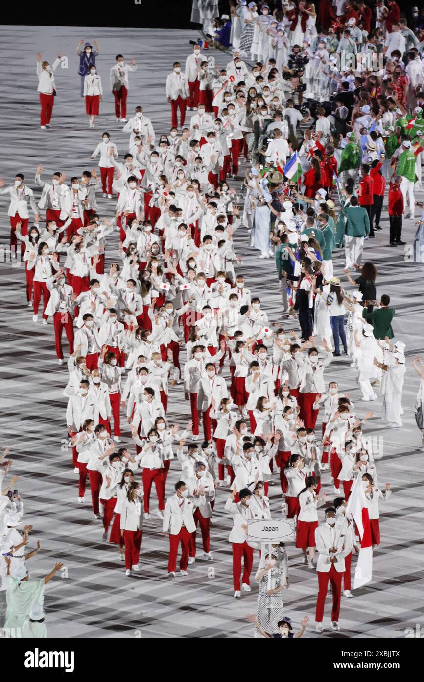 Opening of the Tokyo Olympic Games, parade of delegations Stock Photo ...
