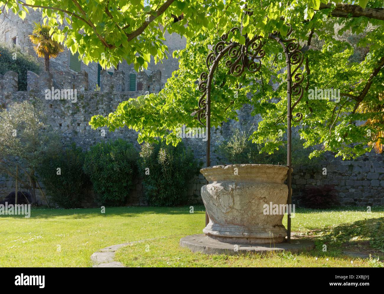 FAGAGNA, Italy - April 29, 2024: Historic stone well outside the ...