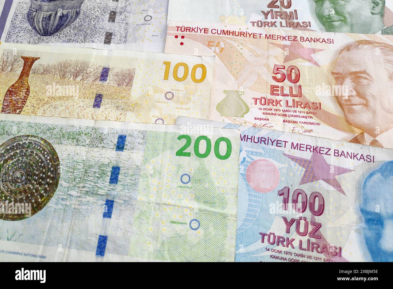 Close up on danish currency hi-res stock photography and images - Alamy