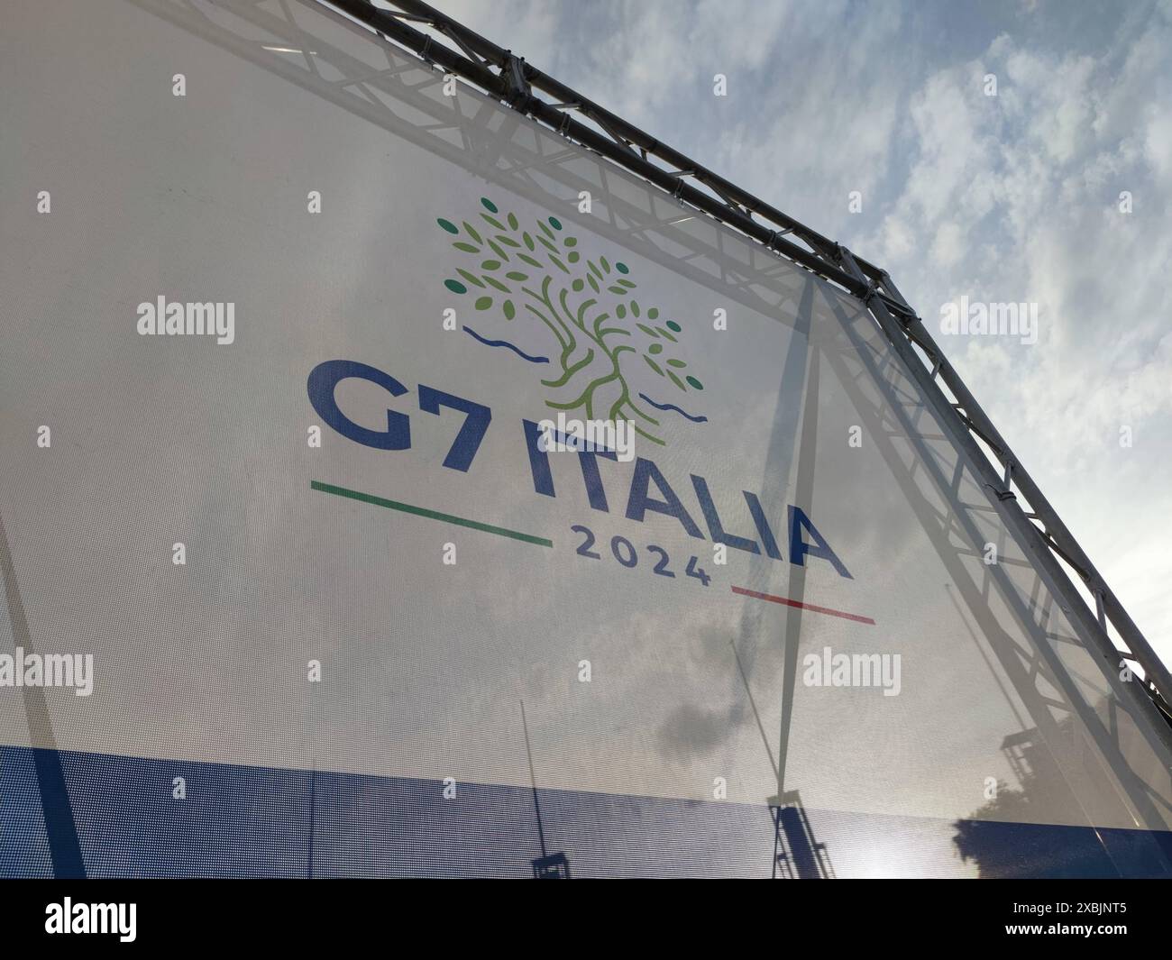 Bari, Italien, 12.06.2024: G7-Gipfel: Logo *** Bari, Italy, 12 06 2024 G7 Summit Logo Copyright ...