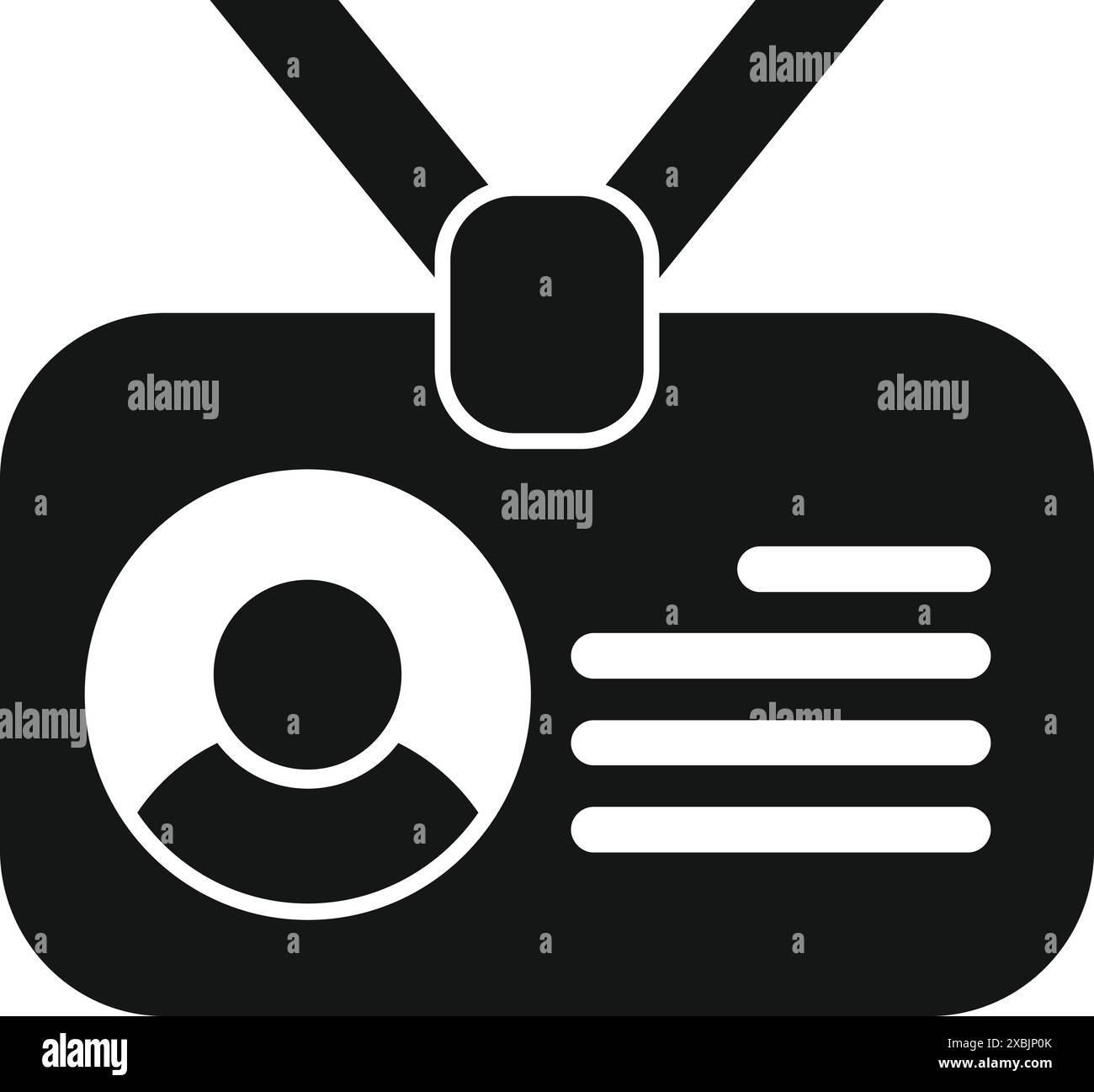 Black id card with photo and name for office work security access Stock ...