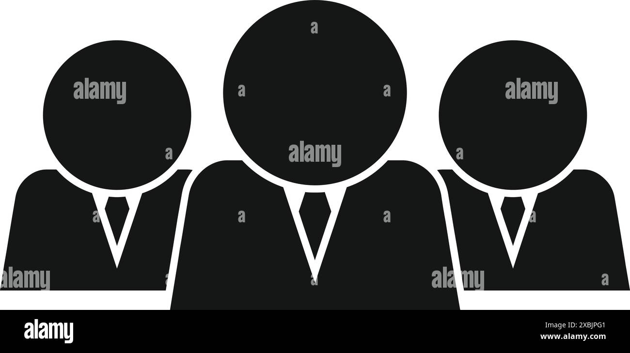 Three businessmen standing together in a symbol of teamwork and ...