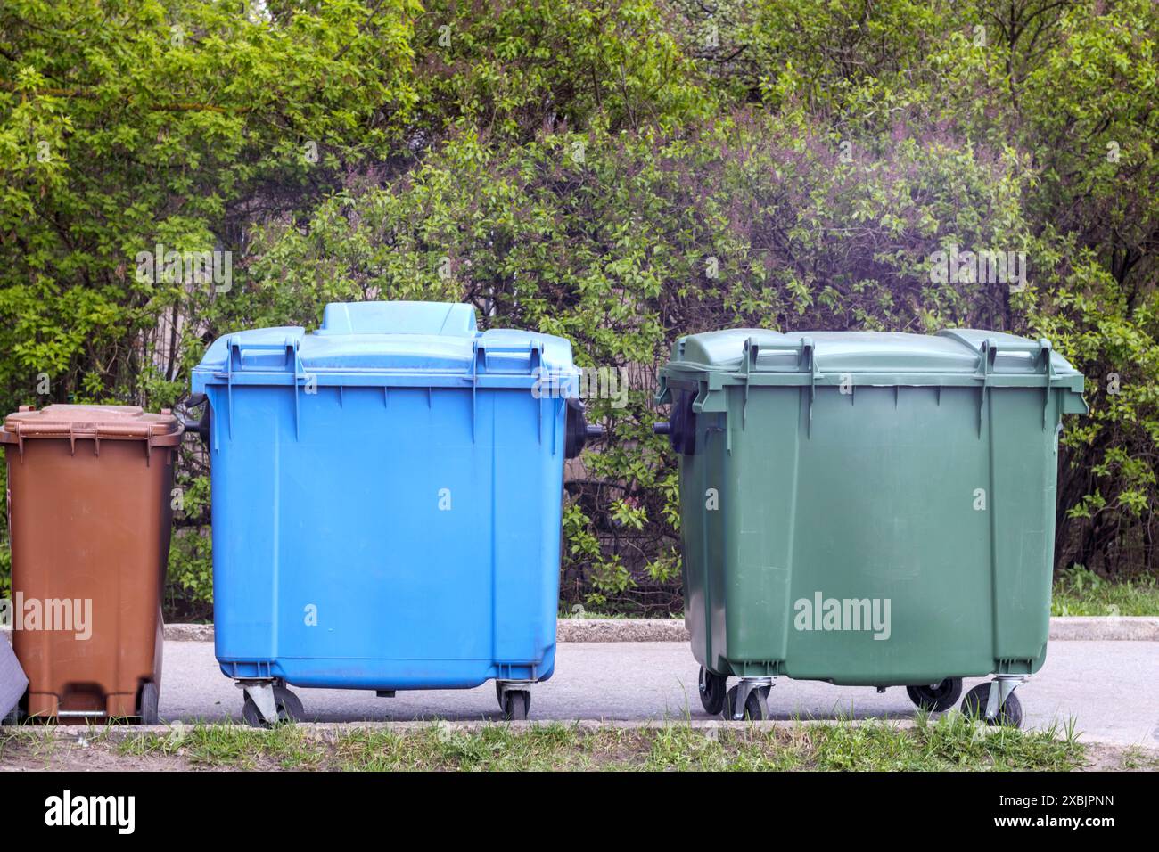 Trees and trashcan hi-res stock photography and images - Alamy