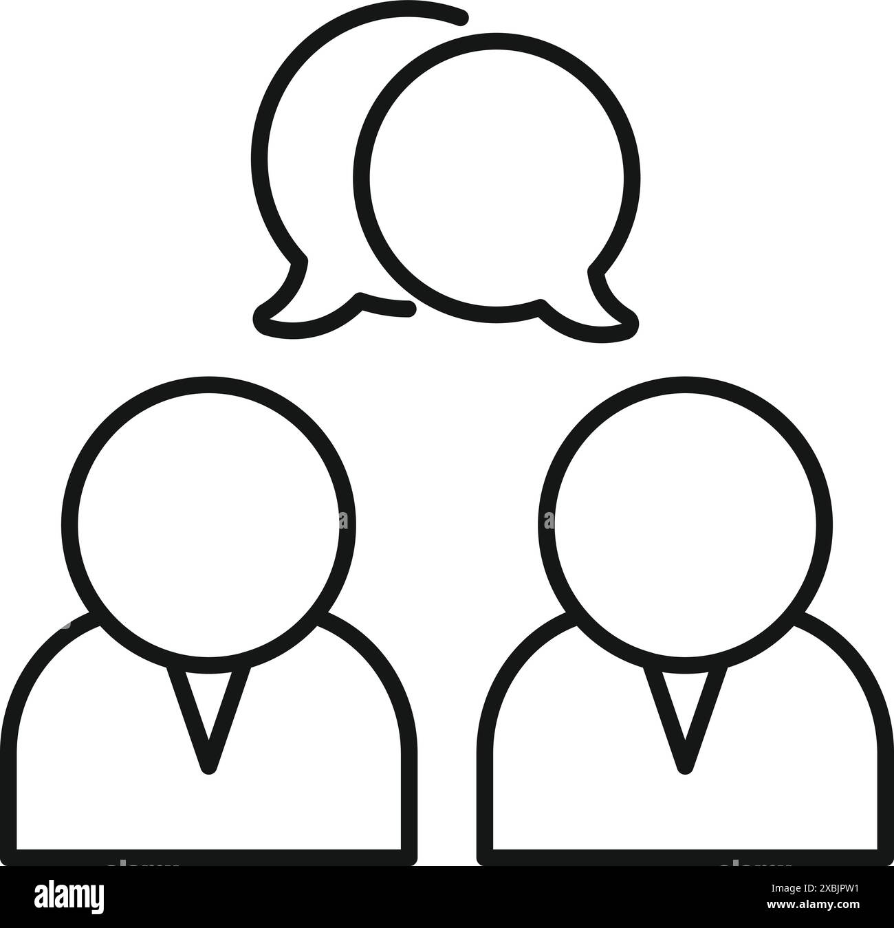 Two people in meeting discussing Black and White Stock Photos & Images ...