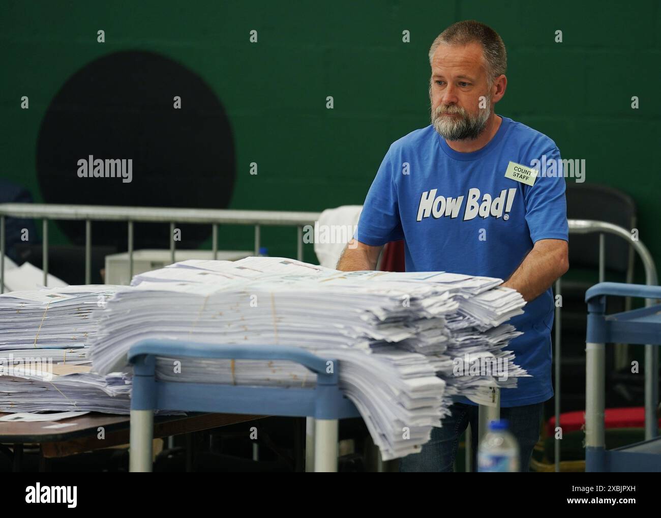 Count staff at the count centre as counting continues at Nemo Rangers ...